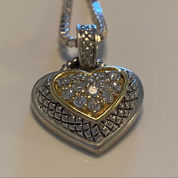Judith Ripka | Jewelry | Judith Ripka Diamond 8k Gold Heart Pendant ...